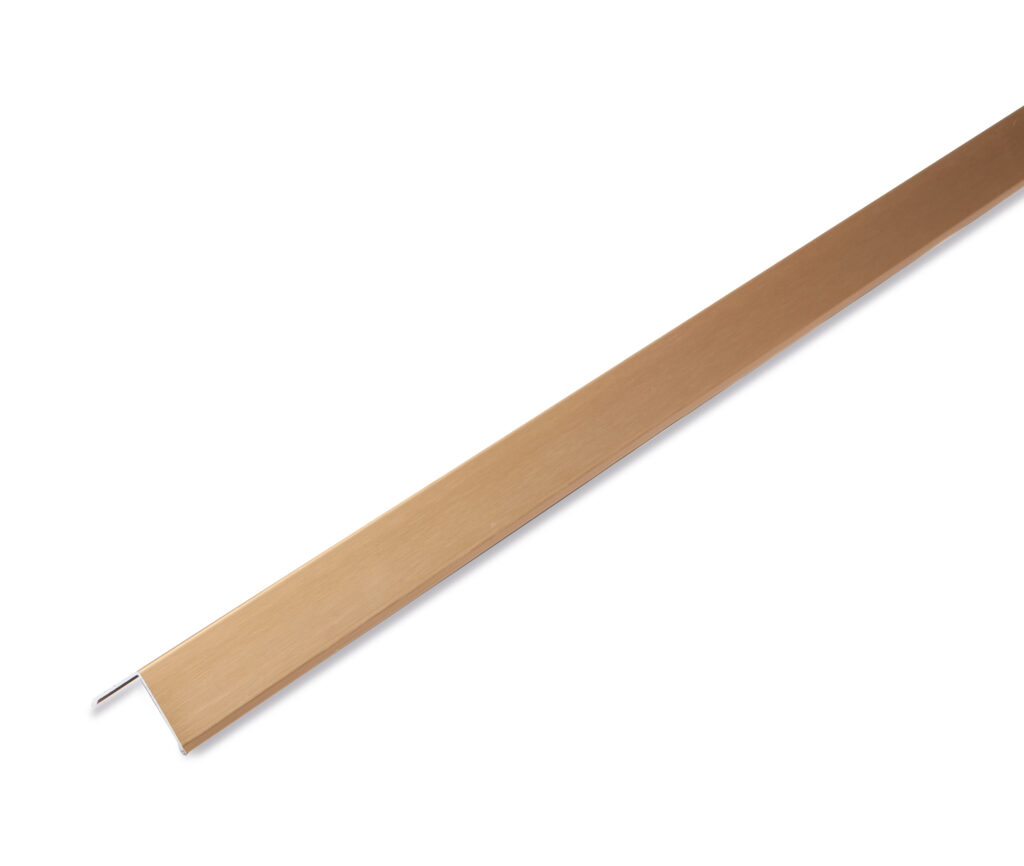 Aluminium Gold Brushed External Corner - Igloo Surfaces